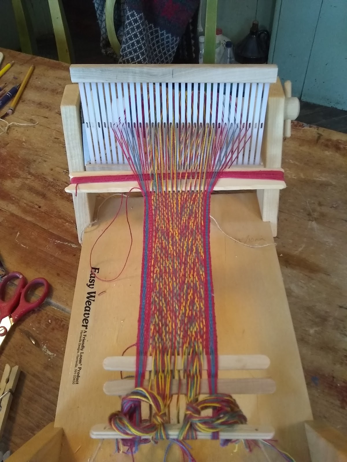 Reggie the Potter... and Tape Loom Weaver: Shaker Bands! Chevron Style ...