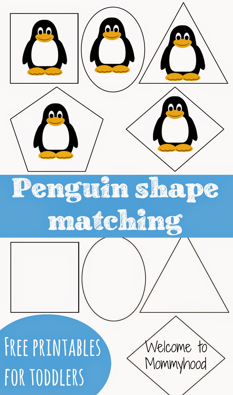 Penguin shape printables | Welcome to Mommyhood | Bloglovin’