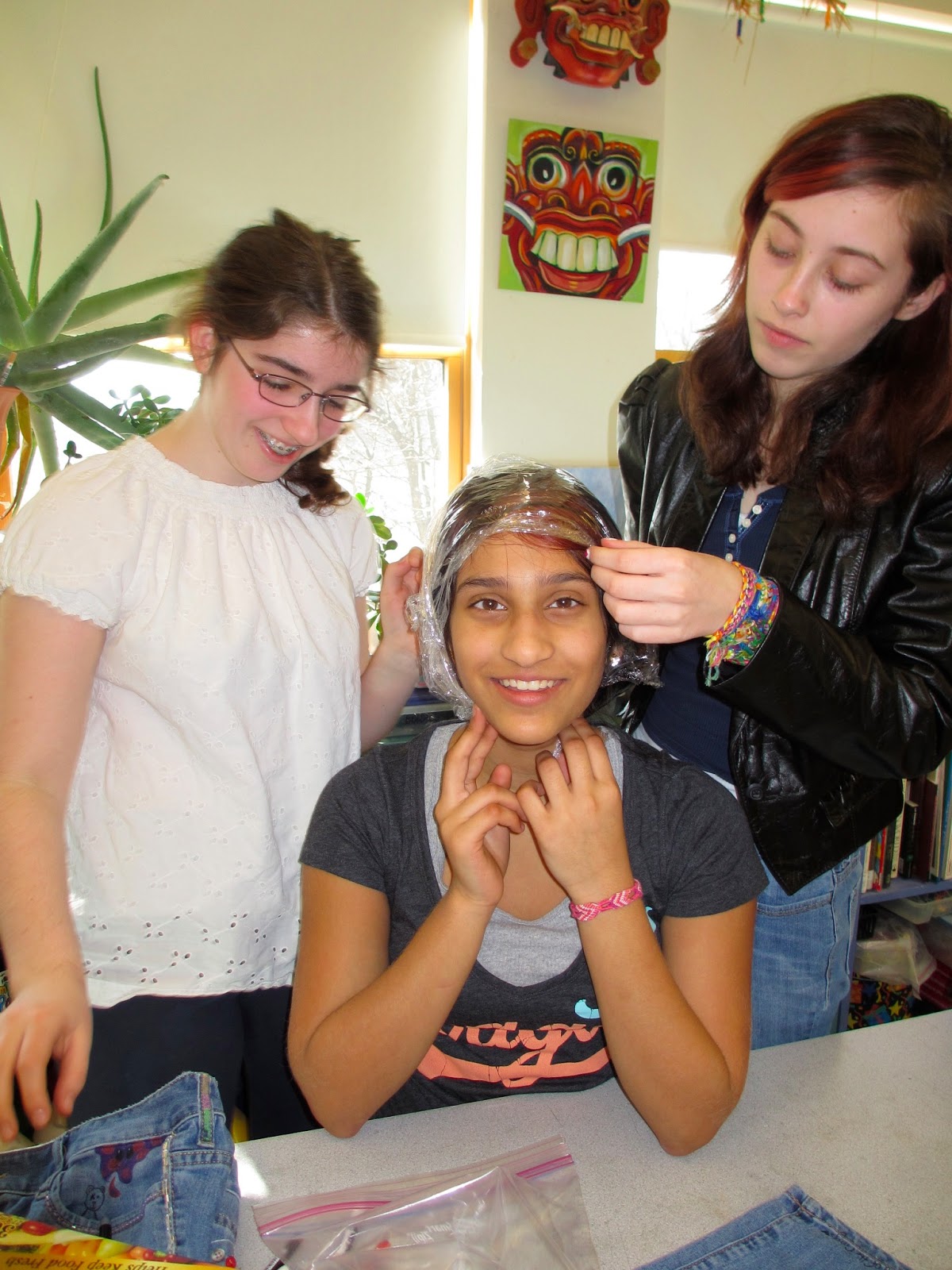 Parker Art: Middle School Students Plaster Their Faces