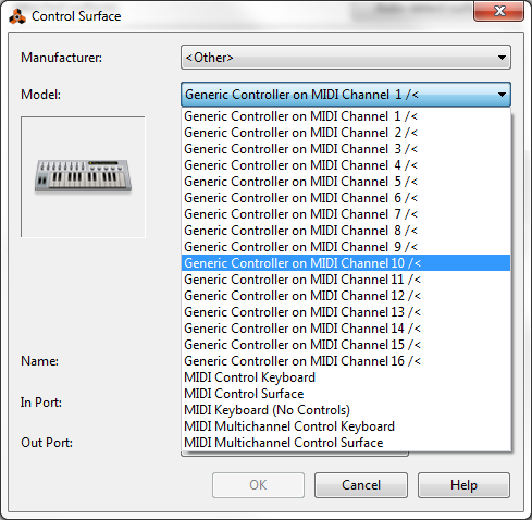 Generic MIDI Channel aware Remote Codec+Map