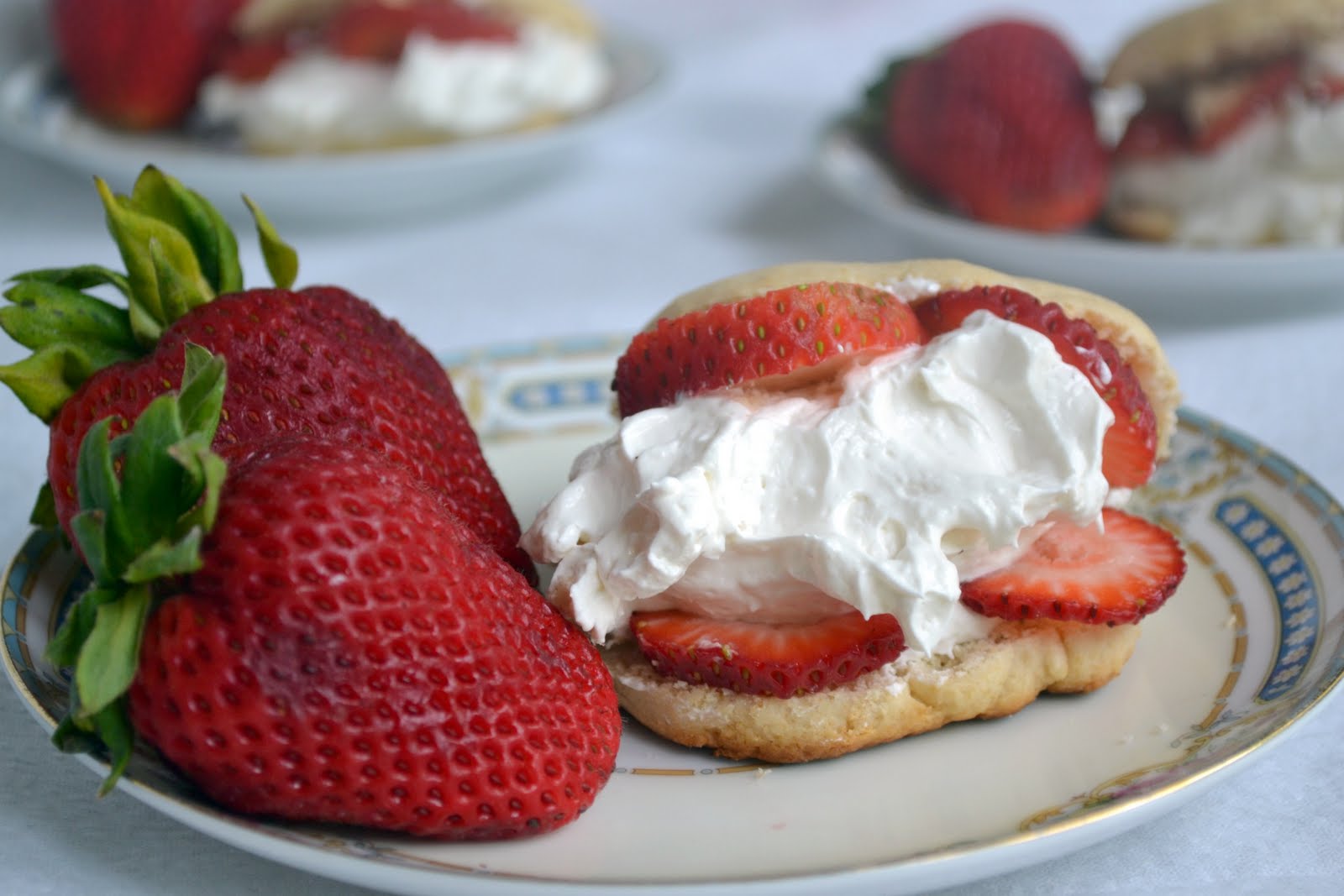 What Katie's Baking: Honey Strawberry Shortcakes with Honey-Cream ...