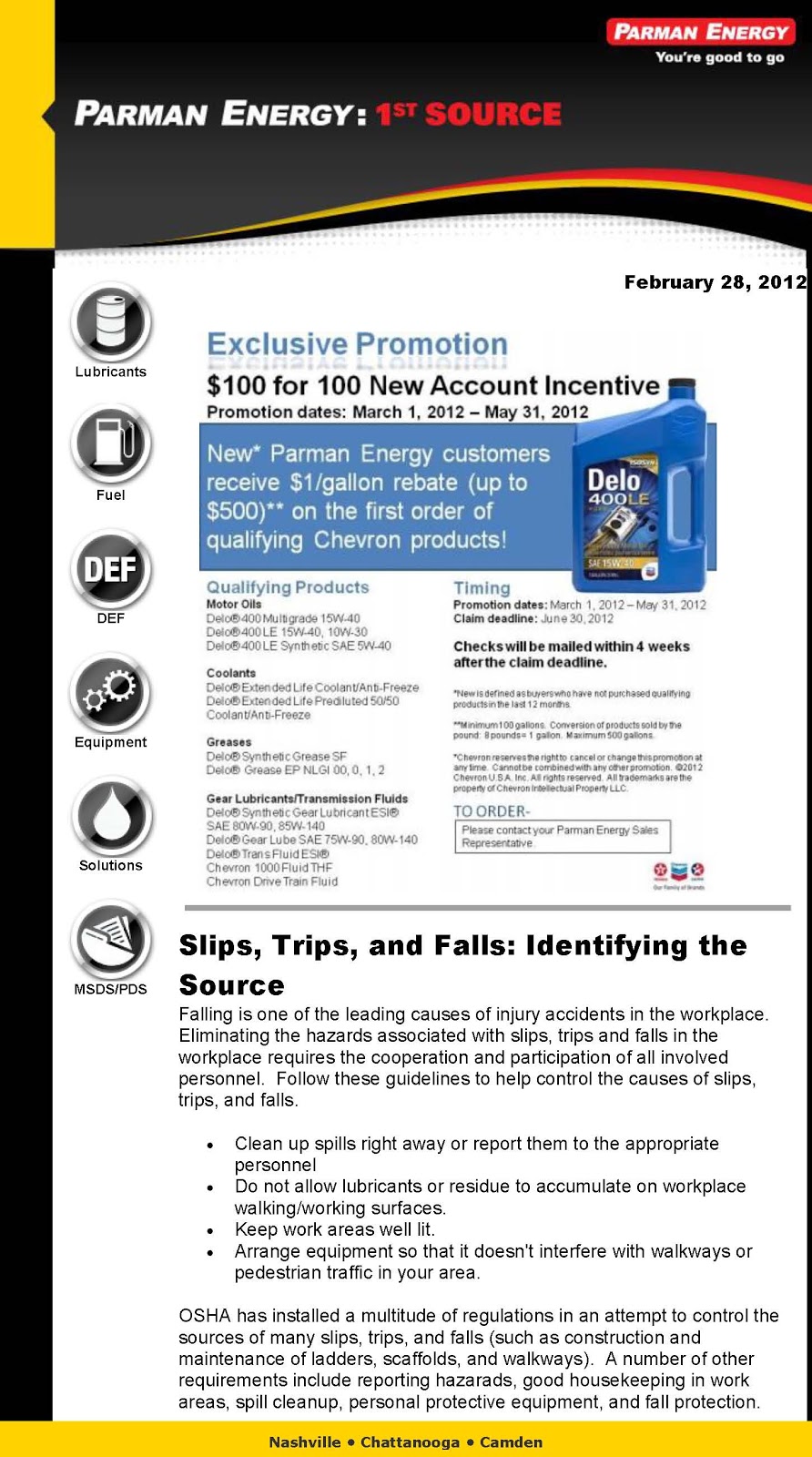 Parman Energy Newsletter: February 2012