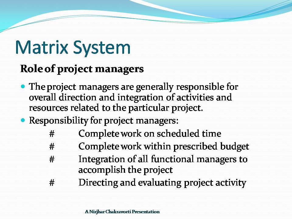 nirjhar: Organization Structure for a Project Based Company ...