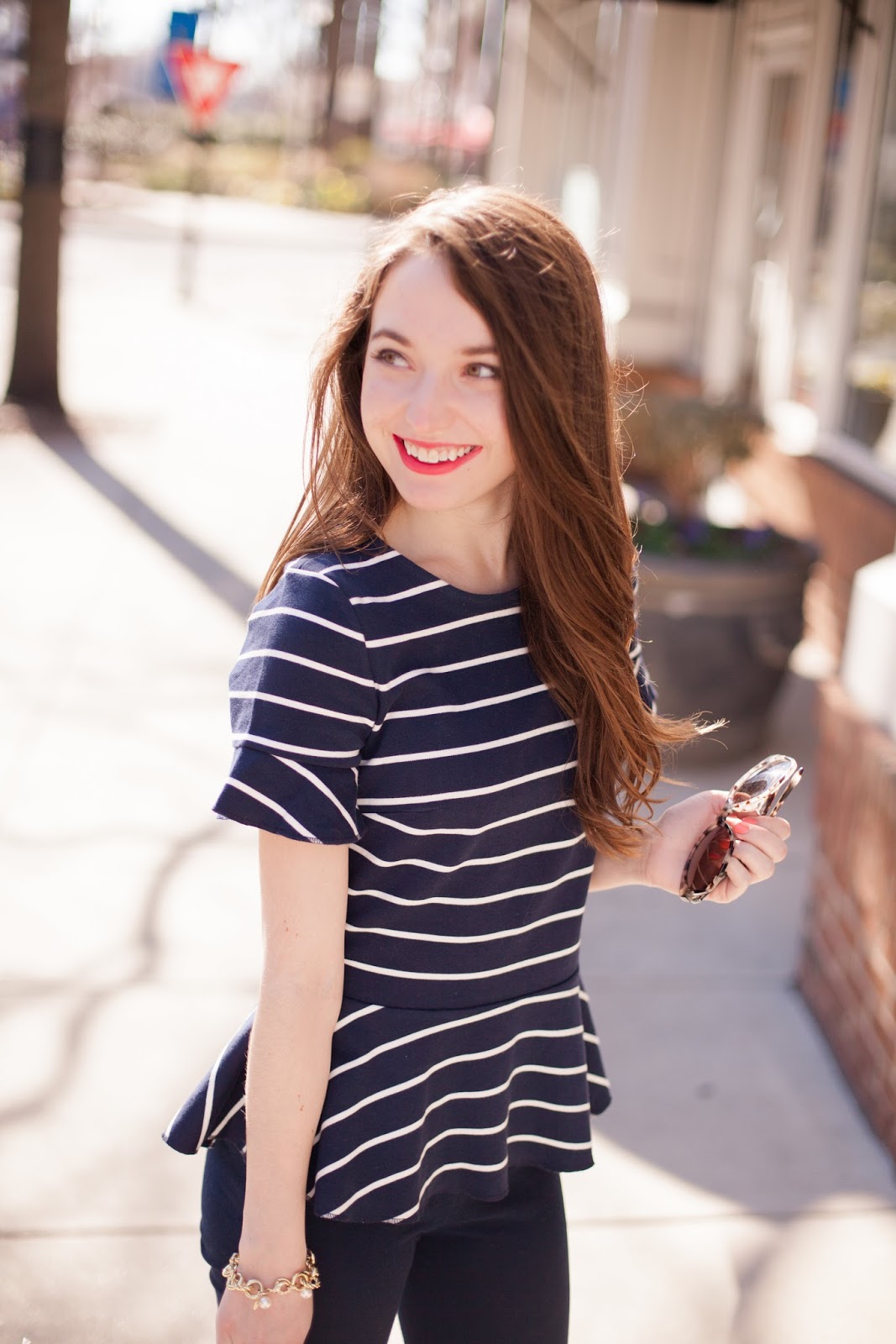 Striped Peplum | Caralina Style