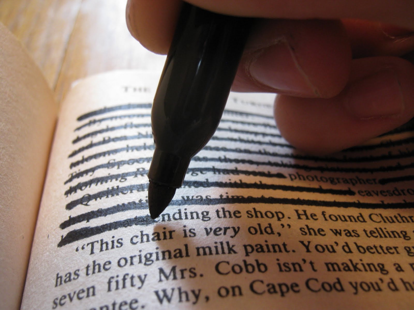 1 Billion Words: Black-Out Writing