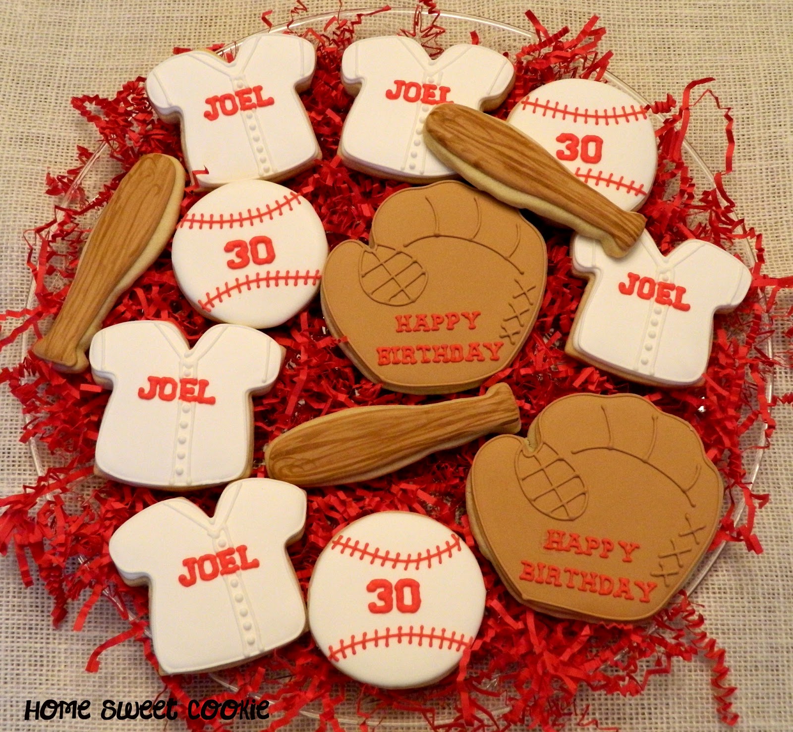 Home Sweet Cookie: Baseball themed birthday cookies!