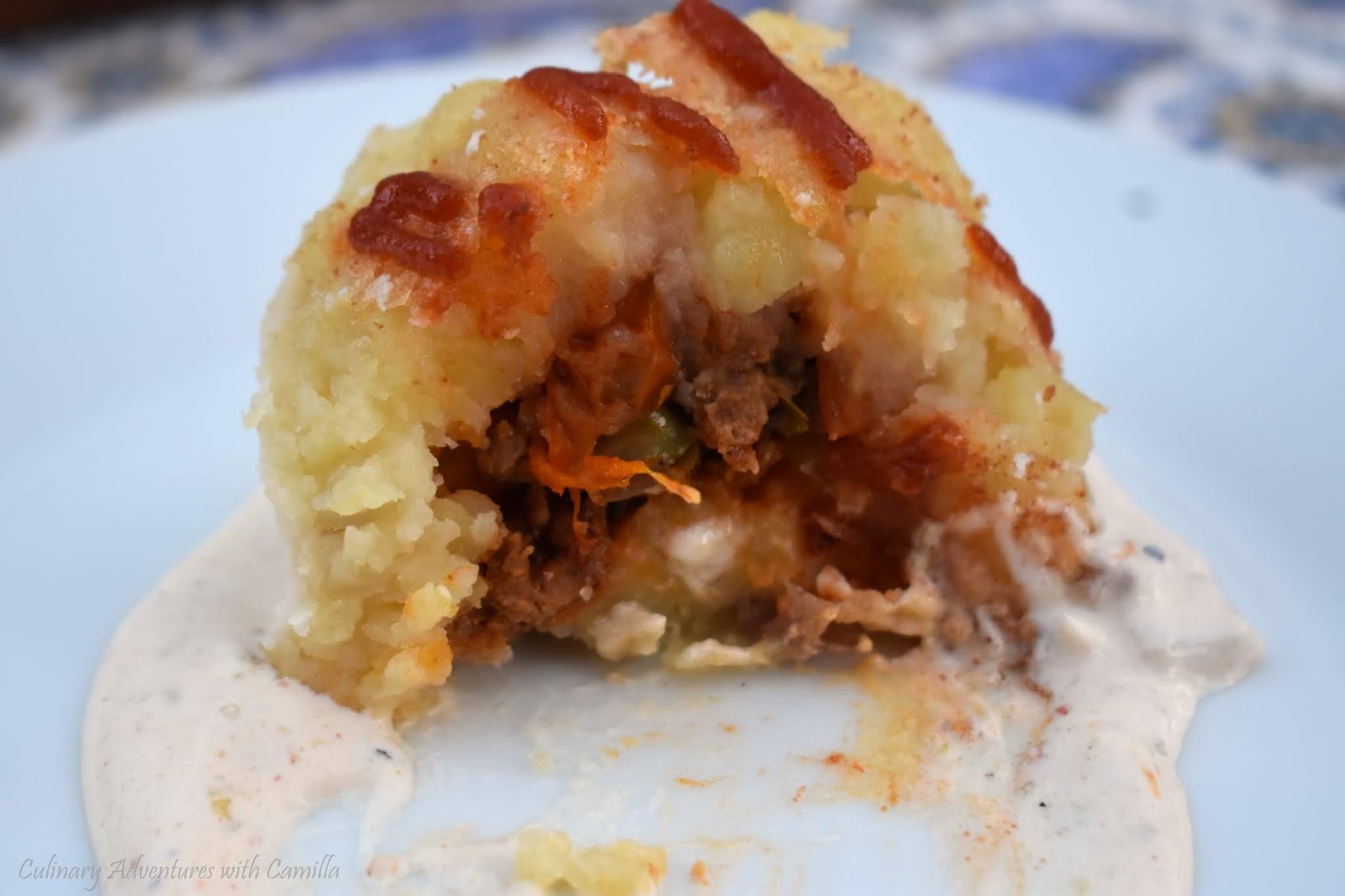 Puerto Rican Papas Rellenas (Picadillo-Stuffed Potatoes) #FoodieReads