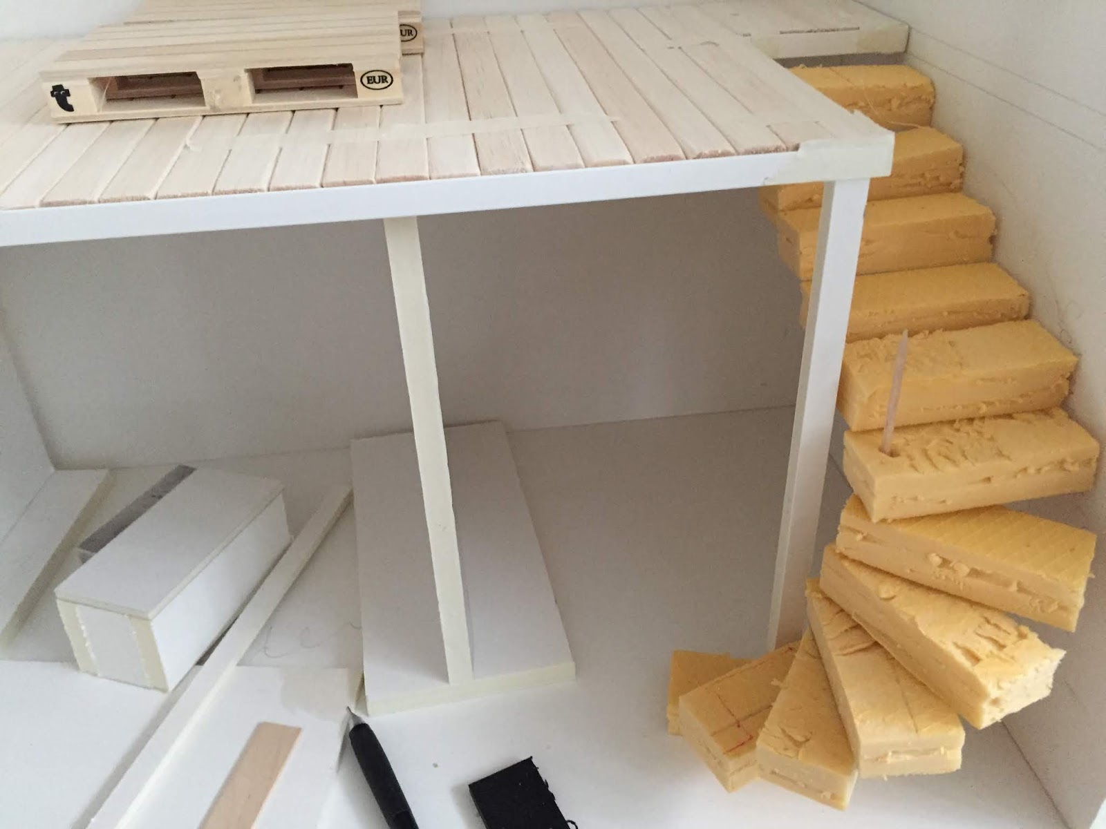 1:12 scale modern model houses: Industrial Loft part 1 - brick walls ...