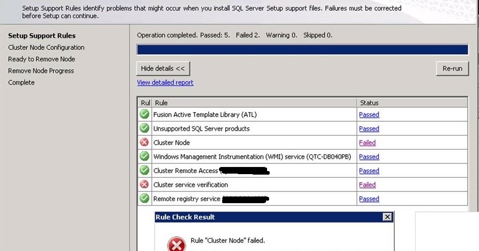 DBA WORLD: SQL Server Cluster Uninstall Failed- rule instance removal ...
