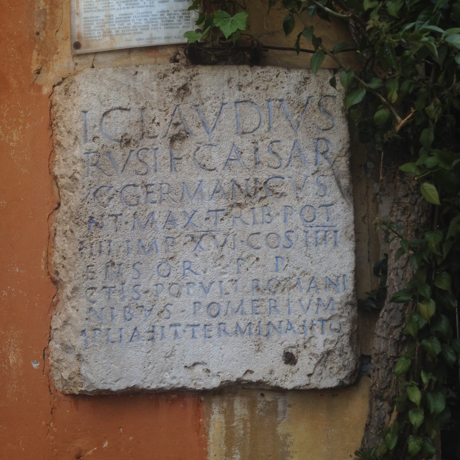Rerum Romanarum: Cippo del Pomerio di Claudio