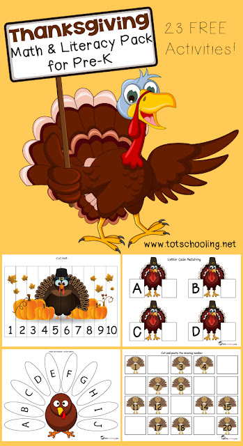 Thanksgiving Turkey Beginning Letter Sounds Cards | Totschooling ...