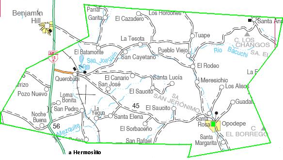 Mapa de Rayón, Sonora | Rayon Sonora