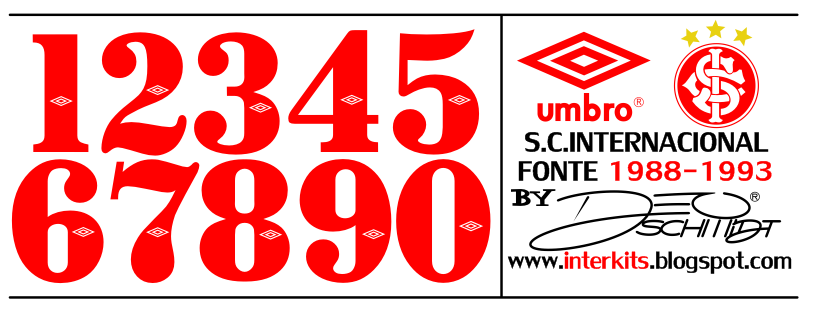 INTERKITS: Fonte Umbro 1988 a 1993