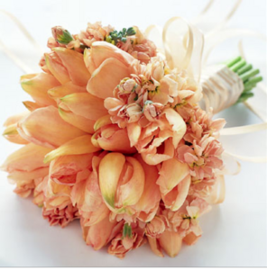 Best Flower Arrangements and Designs: Peach Tulips Flower Bouquet