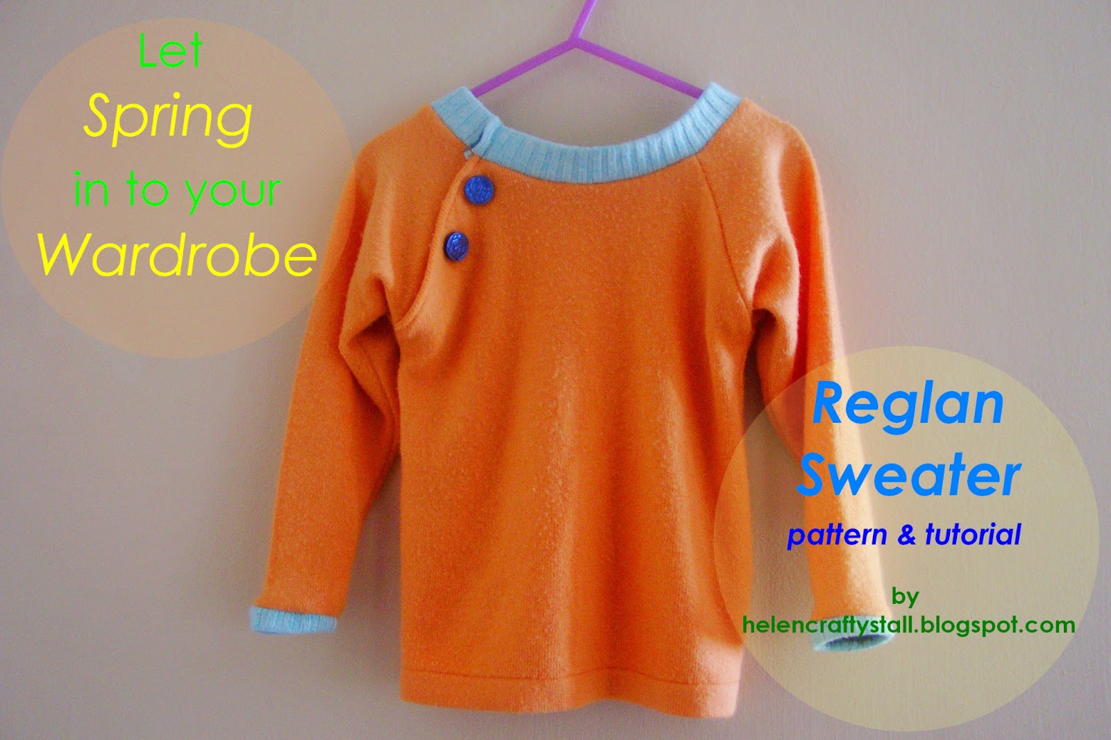 Helen Crafty Stall: Kids' Reglan Sweater (free pattern & tutorial ...