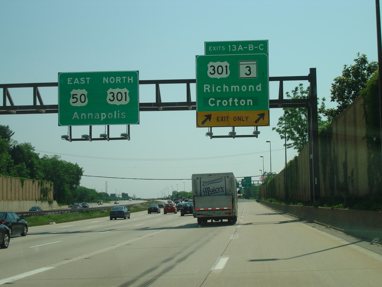 Luke's Signs: Interstate 95/Interstate 495 & Rt. 50 - Maryland