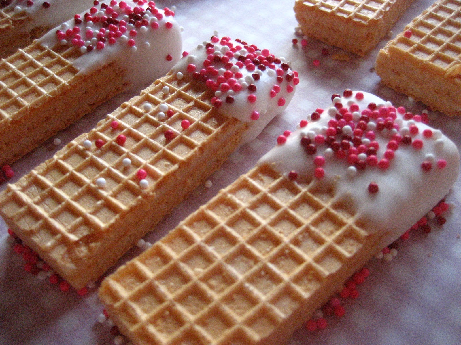 Life is Sweet...Eat the Cake: Sugar Wafer Valentines for 36 wild hyenas!