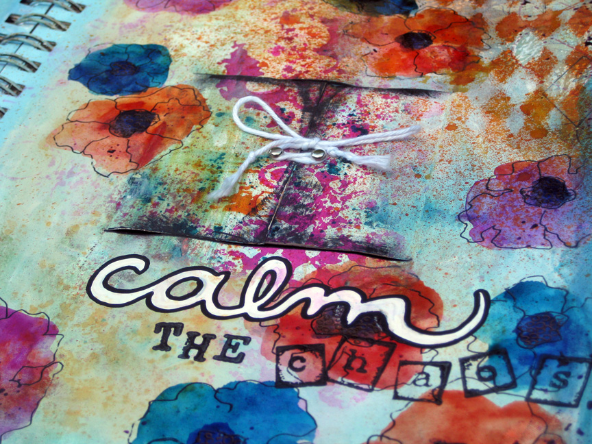 honest heART studio: calm the chaos - art journal page