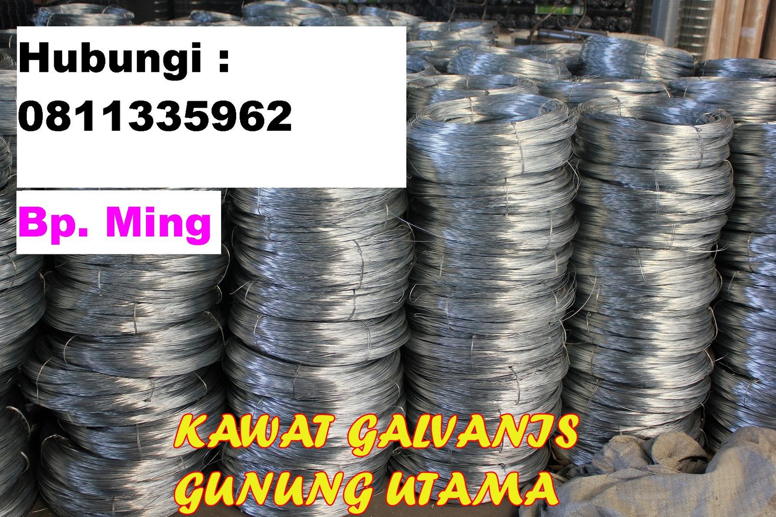 KAWAT GALVANIS GUNUNG UTAMA: Kawat Galvanis BWG 12