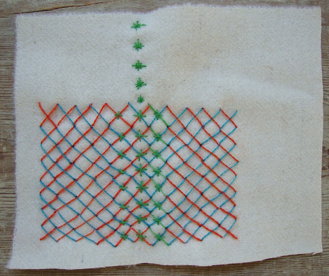 broderier sömmar stygn: Provlappar- korsstygn på stramalj eller inte
