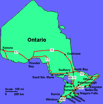 Tallest Building: Map of Ontario Province