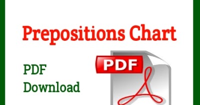 Prepositions Rules Chart PDF Download - Preposition Examples