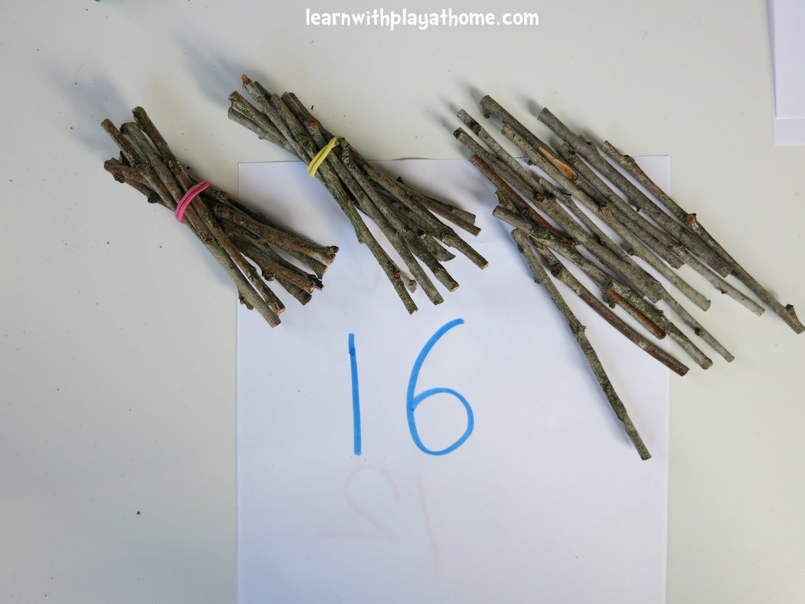 Learn with Play at Home: Counting and Grouping with Sticks. Playful Maths
