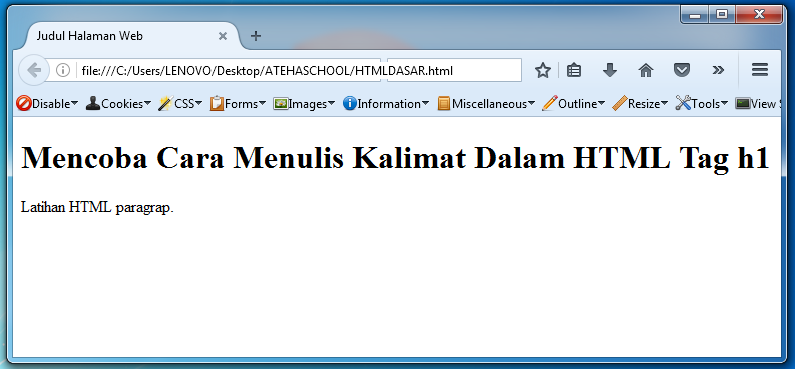 Mengenal Pengertian, Kegunaan dan Cara Menulis Struktur HTML - AtehaSchool