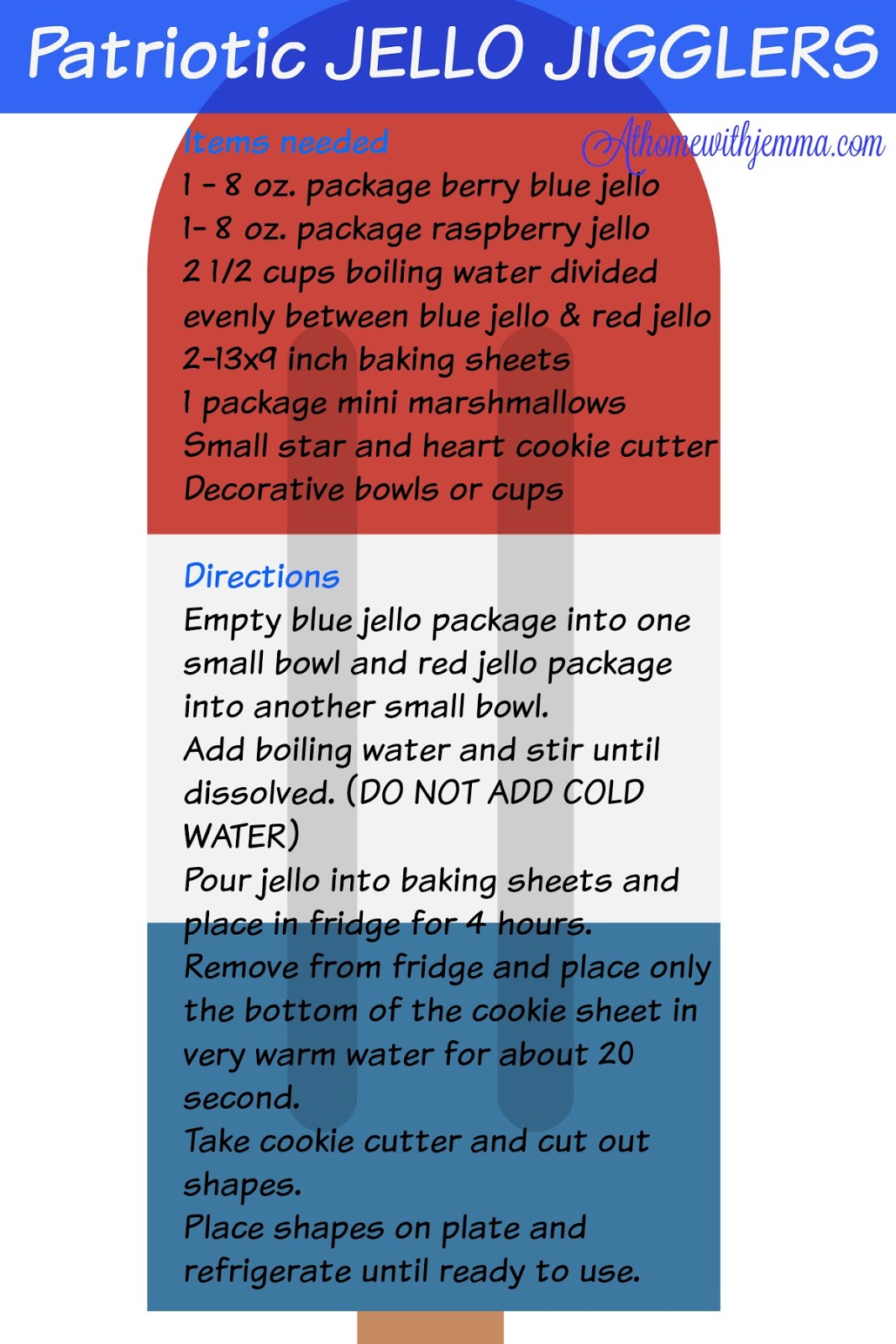 Patriotic Jello Jigglers - At Home with Jemma