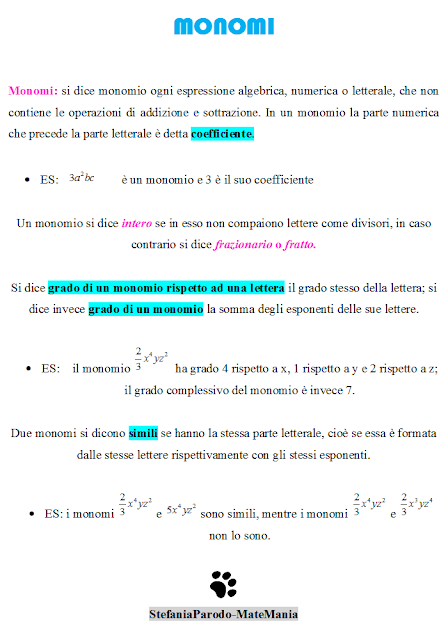 MateMania: monomi