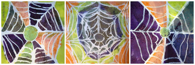 Let's Learn English for Kids: Spider Web art for Halloween