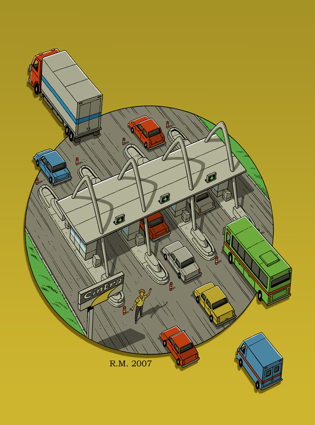 Ricardo Machuca: Ilustración para Cintra Peajes.