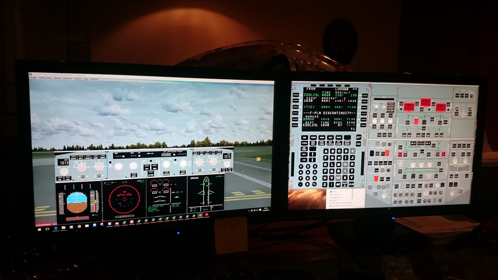 Airbus A320 Homecockpit: Ein bisschen Spielerei mit Jeehell FMGS