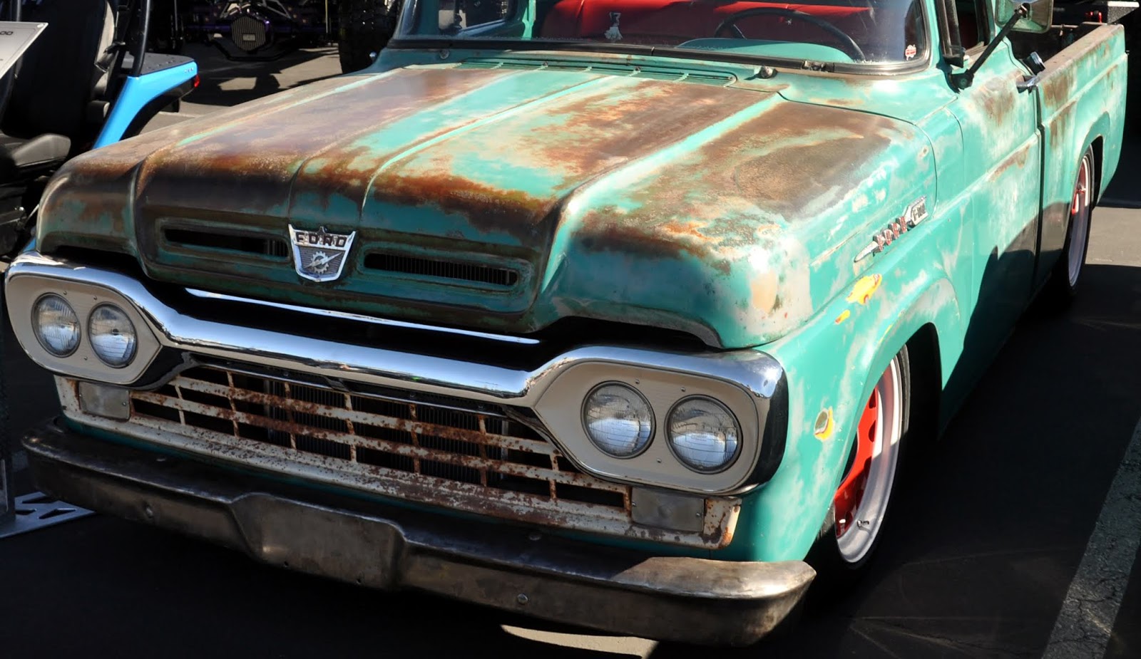 Just A Car Guy: there were some cool old Ford trucks at SEMA too