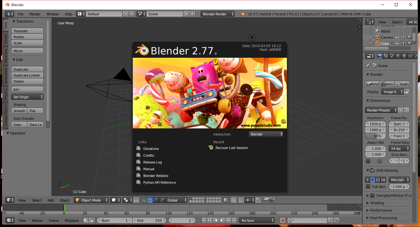 Blender 3D User Interface Blender - Jalan Info