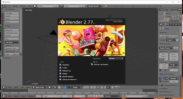 Blender 3D User Interface Blender - Jalan Info