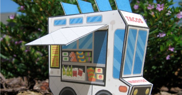 PaperCraft: Cinco de Mayo Food Truck en papel