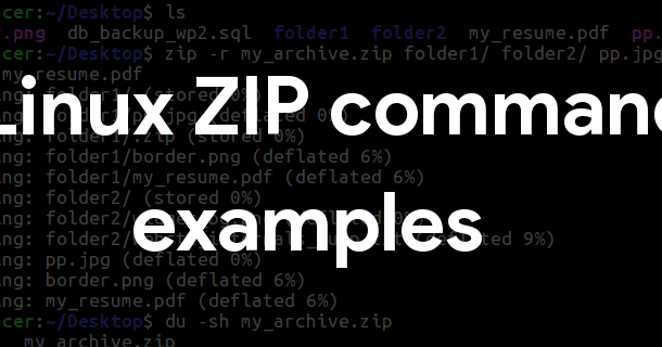 ZIP command in Linux with examples | LPI Central