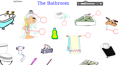 El baño. Vocabulario.-Inglés fácil para primaria