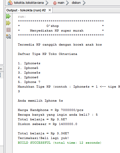 o-zone: Membuat Kalkulasi Harga Diskon (Netbeans - Java)
