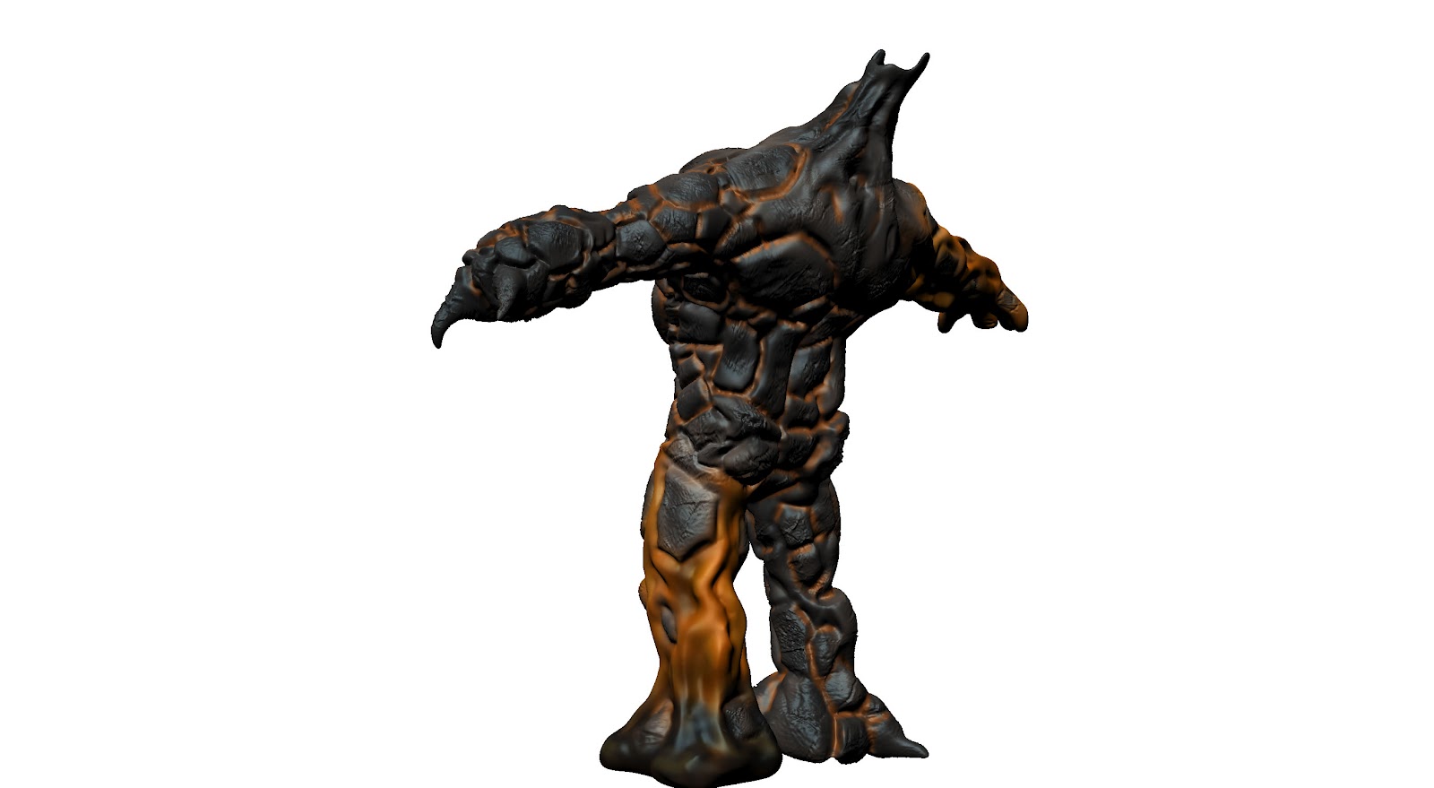 Mudbox practice: Lava monster