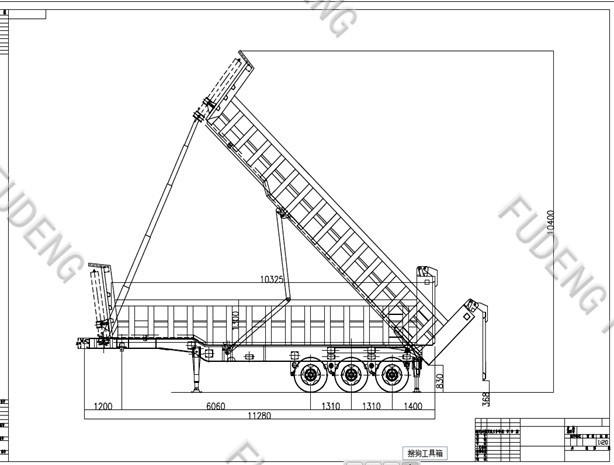 Shandong Fudeng Automobile Co.,Ltd: factory 3 axle 40ton end tipper ...