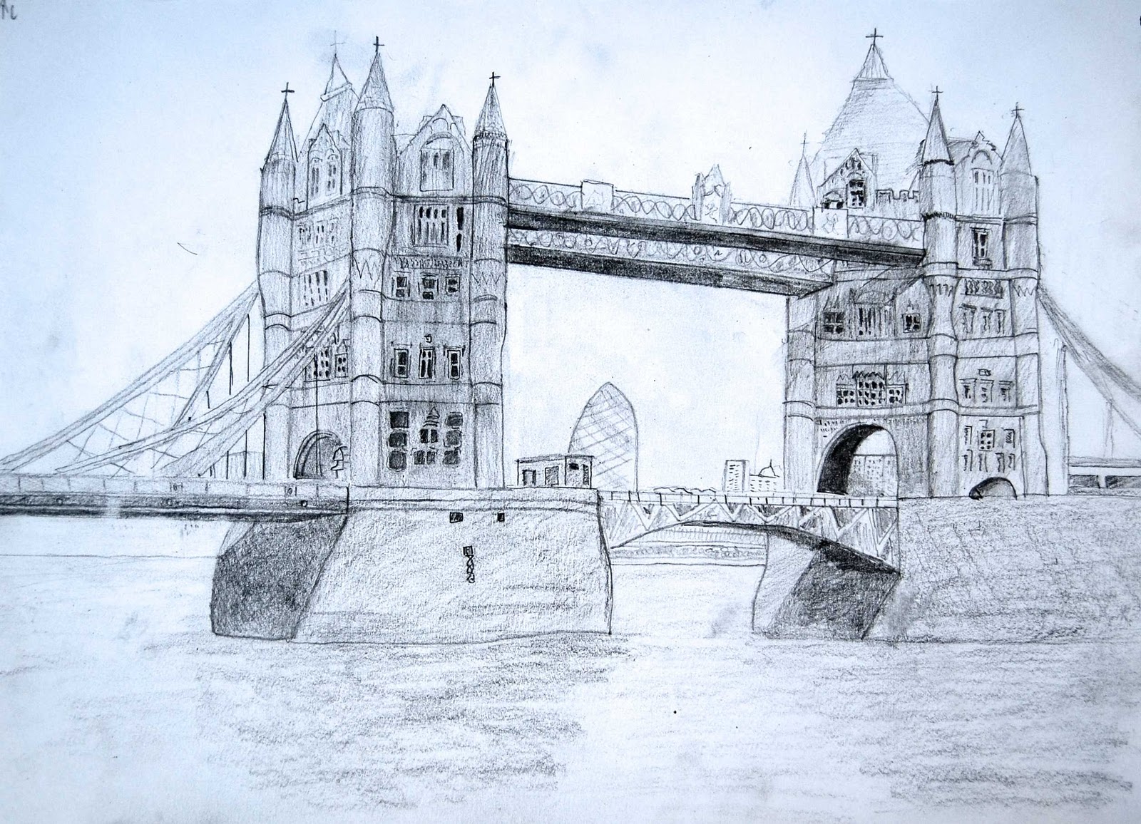Claire's Art: Tower Bridge Sketch - London