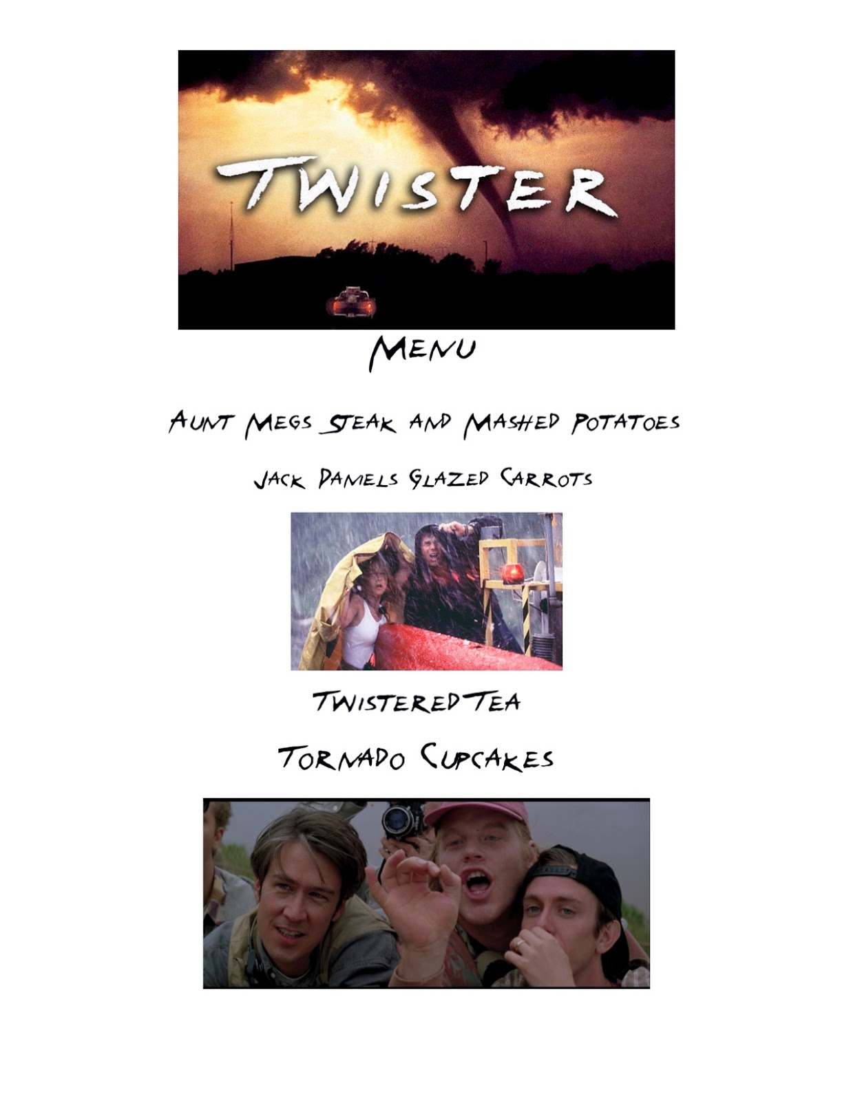 Reel Fancy Dinners: Twister Dinner