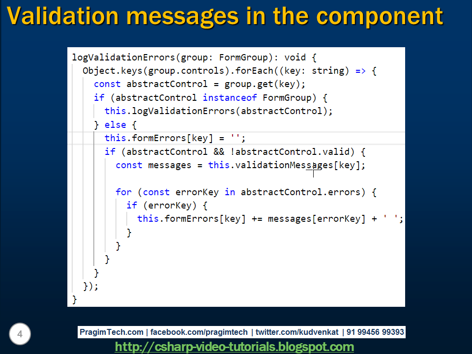 Sql Server Net And C Video Tutorial Move Validation Messages To The Component Class In
