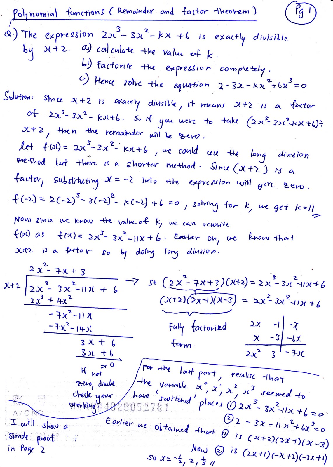 THE MATHS CLINIC Polynomial Functions Remainder Factor Theorem Part 1 the-maths-clinic-polynomial-functions-remainder-factor-theorem-part-1