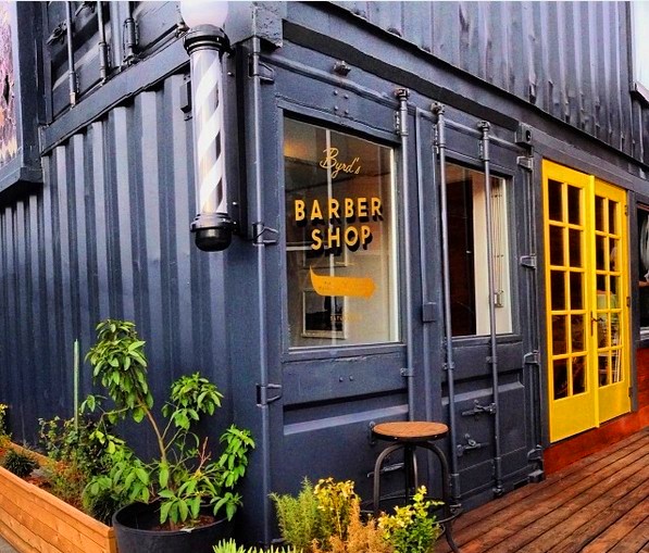 Barber Shop Used Container Idea - Container Interior Design Idea