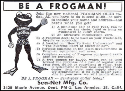 Frog Hopper Glen: Frogs in Advertising: Frankie the Frogman