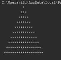 Membuat Segitiga Bintang dengan Python - Code Biasa