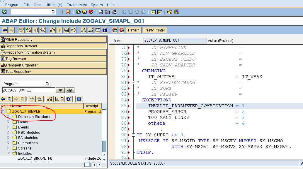 SAP TECH: Basic OO-ALV Report ( SE80 )